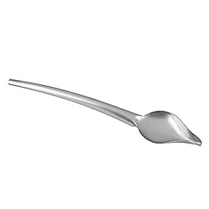 Fdit Wilton Drizzling Spoon, Stainless Steel Saucier Drizzle Spoon with Tapered Spout Precision Drawing for Decorating Plate (L)