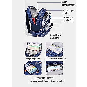 ETAISHOW Geometric Print Backpack for Girls Kids Bookbag for Elementary Middle School