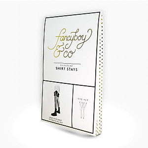 FancyBoy Premium Shirt Stays : 1 Set of 2 Shirt Stay - Premium Long-Lasting Shirt Stays