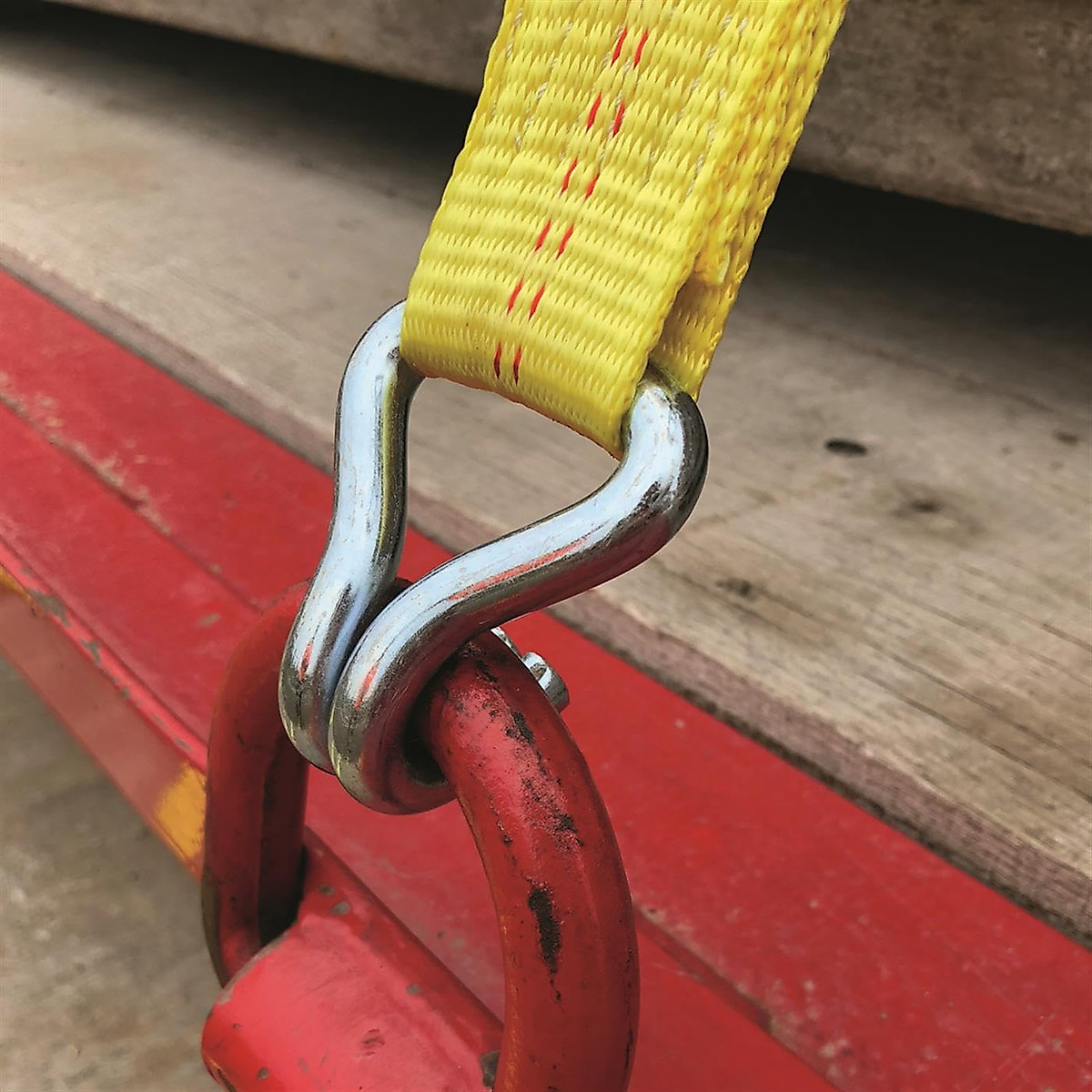 SmartStraps 27-Foot Premium Ratchet Straps, Yellow (1pk) – 10,000 lbs Break Strength, 3,333 lbs Safe Work Load - Commercial Tie-Downs Designed for Heavy-Duty Transport - Safely Haul Large Equipment, Tractors, Vehicles and More