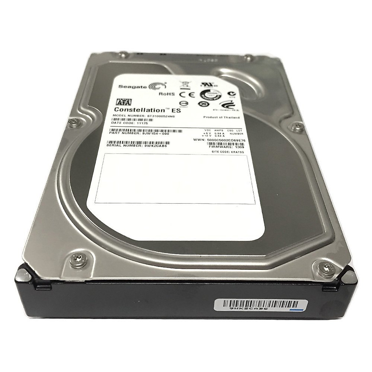 Seagate ST31000524NS 1TB 7200RPM SATA II 3GB/s 64 MB Cache 3.5in Enterprise Hard Drive (PC, RAID, NAS, CCTV DVR) [Renewed] -w/1 Year Warrany