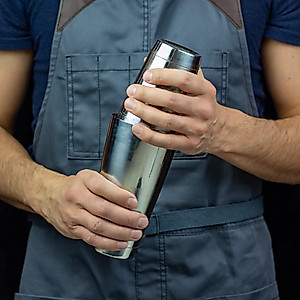 The Art of Craft Boston Shaker Set: Two Piece 18oz and 28oz Weighted Stainless Steel Professional Bartender Cocktail Shaker Tins