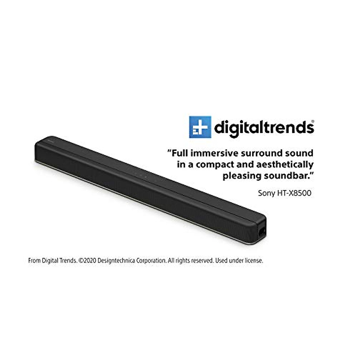 Sony HTX8500 2.1ch Dolby Atmos/DTS:X Soundbar with Built-in subwoofer, Black
