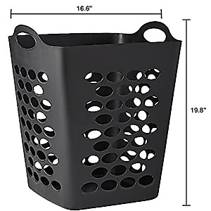 3 Packs of Great Mainstays Flexible Black Laundry Hamper, Great Laundry Basket 20" (3-Pack)