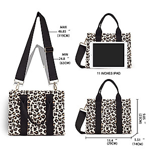 Canvas Tote Bag for Women Top Handle Handbag Crossbody Tote Bag for Women Canvas Tote Bag with Zipper Trendy Shoulder Bag Everything Tote Bag with Adjustable Strap