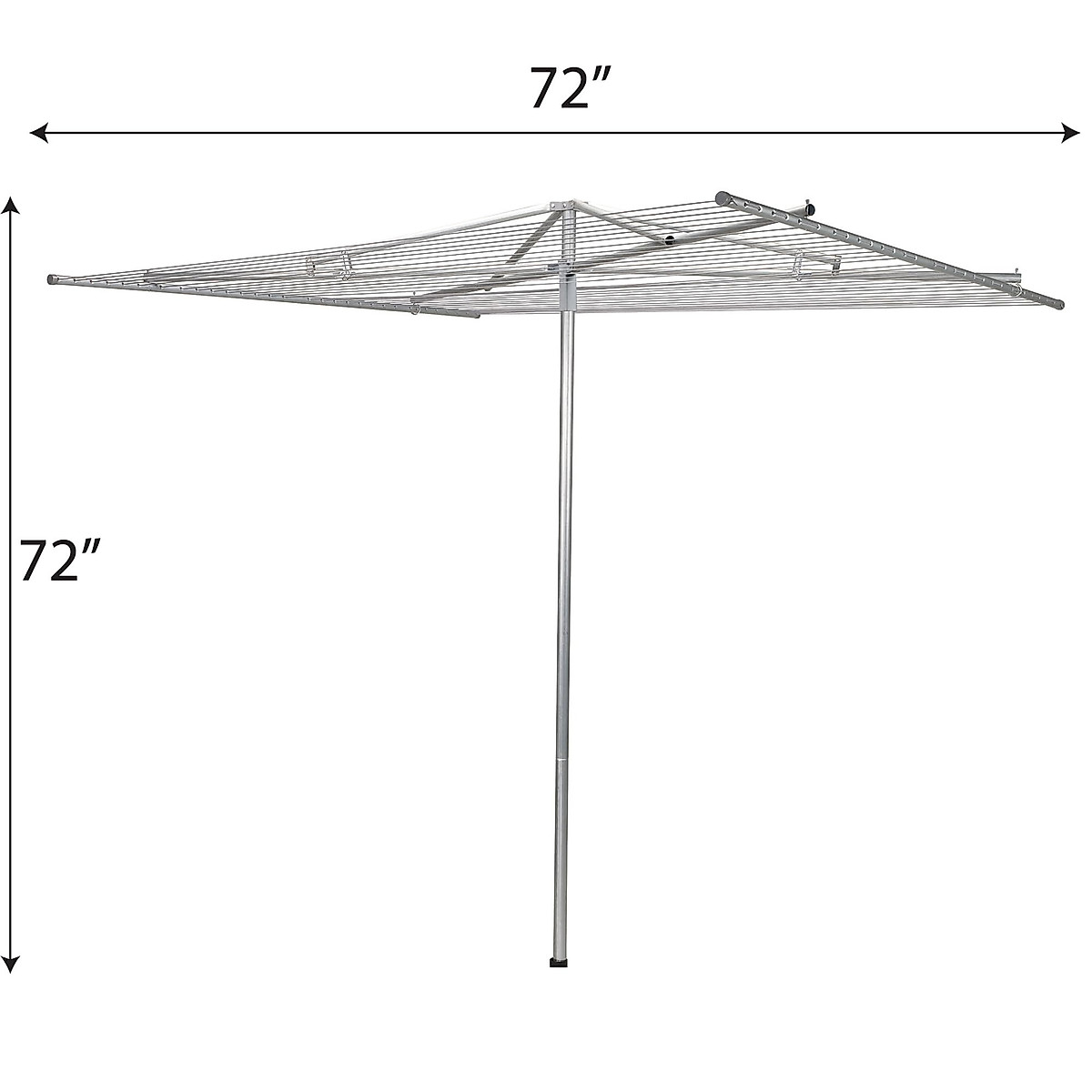 Household Essentials 17140-1 Rotary Outdoor Umbrella Drying Rack | Steel | 30-Lines with 182 ft. Clothesline