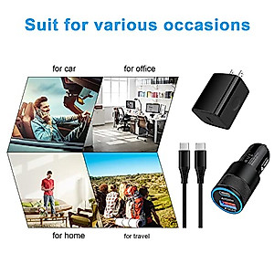 Samsung Super Fast Charger Type C Fast Charging Block for Samsung Galaxy A14 5G,A54,A13,A23,A34,A53,A03s,S23,Z Fold 4,S21 FE,S22,Pixel 7/6a/5,USB C Charger Box 38W Car Adapter+6ft Android C to C Cable