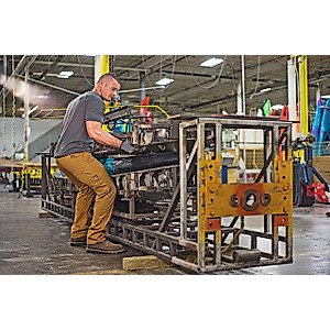 Dickies Men's Relaxed Fit Straight-Leg Duck Carpenter Jean, Brown, 36W x 30L