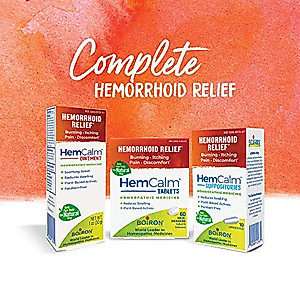 Boiron HemCalm Suppositories for Hemorrhoid Relief of Pain, Itching, Swelling or Discomfort - 10 Count (Pack of 2)