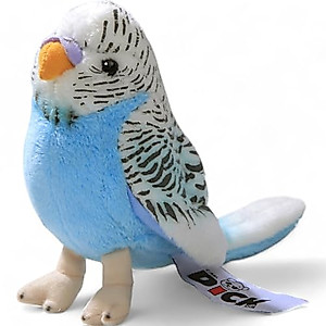 Carl Dick Budgerigar Dark Blue, 5 inches, 13cm, Plush Toy, Soft Toy, Stuffed Animal 2823005