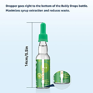 Glass Dropper Pipettes Compatible with Sodastream Bubly Drops Flavors, Flavoring Dropper 1ML Pipette with Graduated Dropper for Sodastream Bubly Bottle, with Cleaning Brush(Colorful)