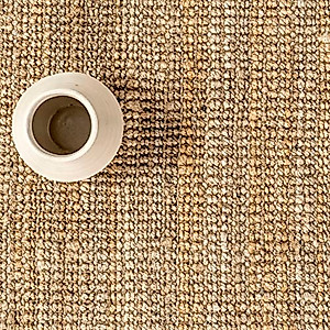 nuLOOM Ashli Handwoven Solid Jute Runner Rug, 2' 6" x 10', Natural
