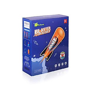 Duckura Jump Rocket Launcher for Kids with 5 Foam Rockets, Summer Outdoor Beach Toys Games Activities for Kids, Party Birthday Gifts Toys for Boys Girls Toddlers Ages 3 4 5 6 7 8+ Years Old