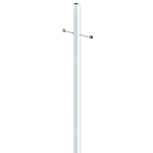 Solus SP7-WH 7' Outdoor Direct Burial Lamp Post with Cross Arm, Fits Most Standard 3" Post Top Fixtures, Includes Inlet Hole, Easy to Install, Corrosion & Weather Resistant, White