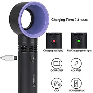 fenshine Portable USB Rechargeable Mini Fan, Lash Dryer Fan for Lash Extensions, Ficial No Noise Handheld Fan, Essential Eyelash Extension Supplies/Air Conditioning Blower