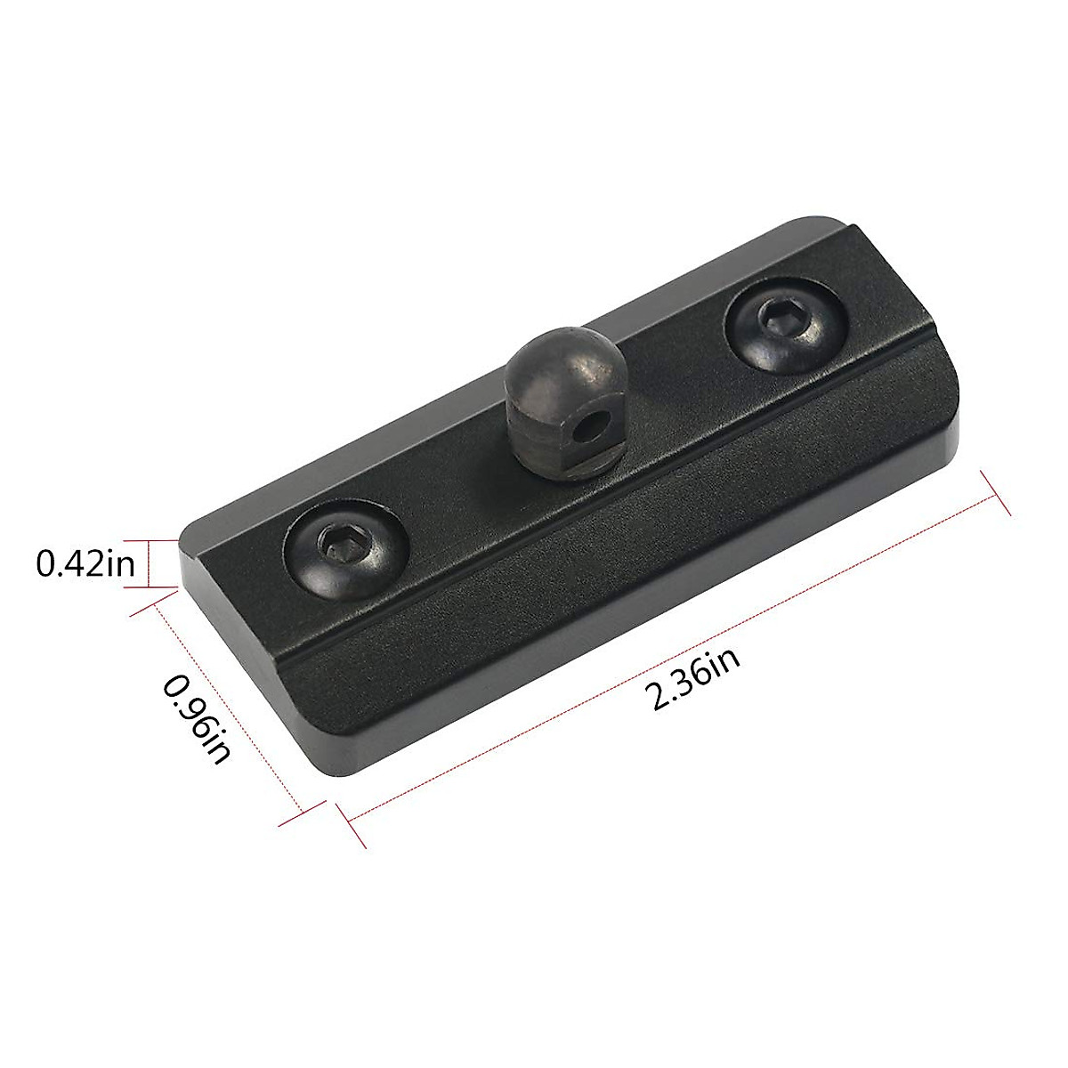 Xaegistac MLOK Bipod Adapter Mount Fits on Mlok System - Mlok Sling Stud - includes 4 T-Nuts & 4 Screws and 1 Wrench (Mlok bipod Adapter)