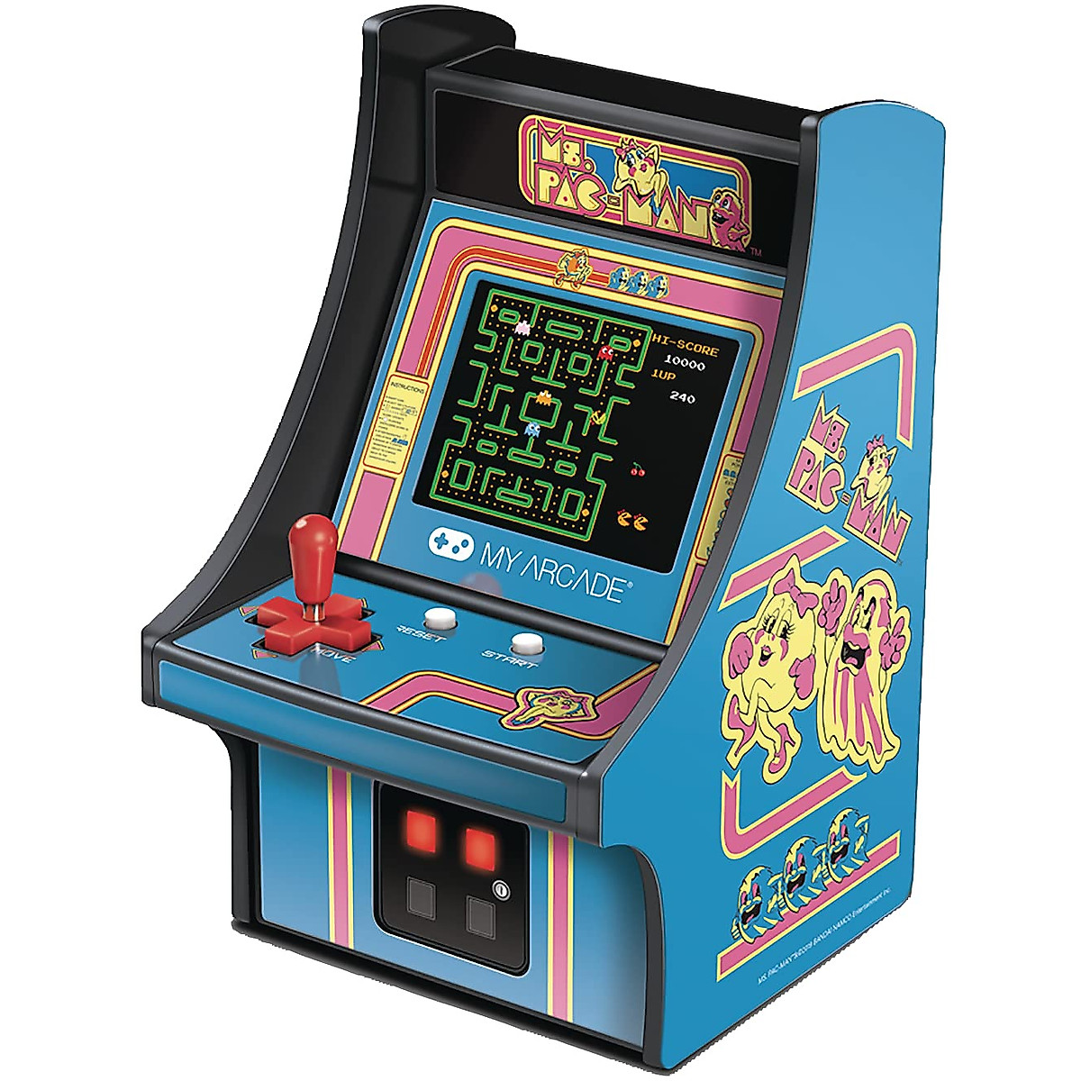 My Arcade Micro Player Mini Arcade Machines: Bubble Bobble and Ms. Pac-Man Video Games, Fully Playable, 6.75 Inch Collectibles, Color Displays, Speakers, Volume Buttons, Headphone Jacks - Electronic Games