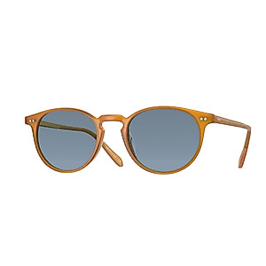 Oliver Peoples Riley Sun Semi Matte Amber Tortoise w/Cobalto Lens 49-20-150mm 5004SU 49 169956