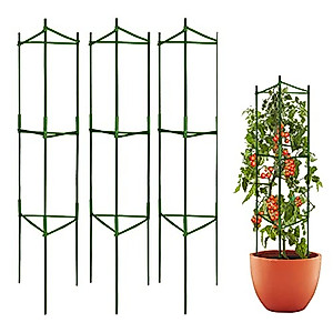3 Packs Tomato Cages,Plant Cages Up to 48inch Garden Tomato Stakes,Multi-Functional Garden Trellis Assembled Garden Stakes Climbing Plant Support for Climbing Plants,Vegetables, Flowers,Fruits,Vine
