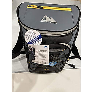 Arctic Zone Backpack Cooler 24 Can + Ice Holder, Black/Blue