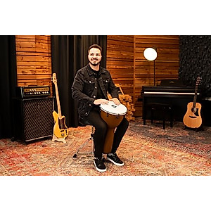 Meinl Percussion Djembe Hand Drum Circle Instrument with Synthetic Shell and Head, Alpine Series — NOT Made in China — Easy Tuning, 2-Year Warranty (ADJ12-BW)