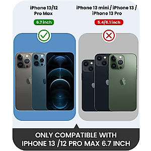 Caka for iPhone 13 Pro Max Phone Case, iPhone 12 Pro Max Case with Slide Camera Cover & Built-in Screen Protector Heavy Duty Shockproof Phone Case Cover for iPhone 13 Pro Max 12 Pro Max 6.7, Black