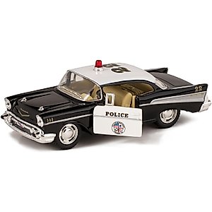 KiNSMART 1957 Bel Air Classic Police Car 5 Inch 1:40 Scale Die Cast Metal Toy Cars