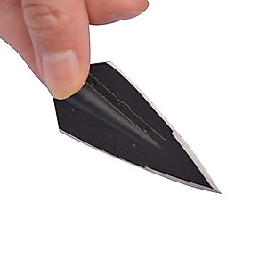 HNZMDY 6 Pcs Archery 2 Blades Hunting Broadheads Traditional Hunting Arrowheads Glue on Arrowheads for 8.0 mm Outside Diameter Wooden Arrow Bamboo Arrow Shaft DIY Archery (Broadheads)