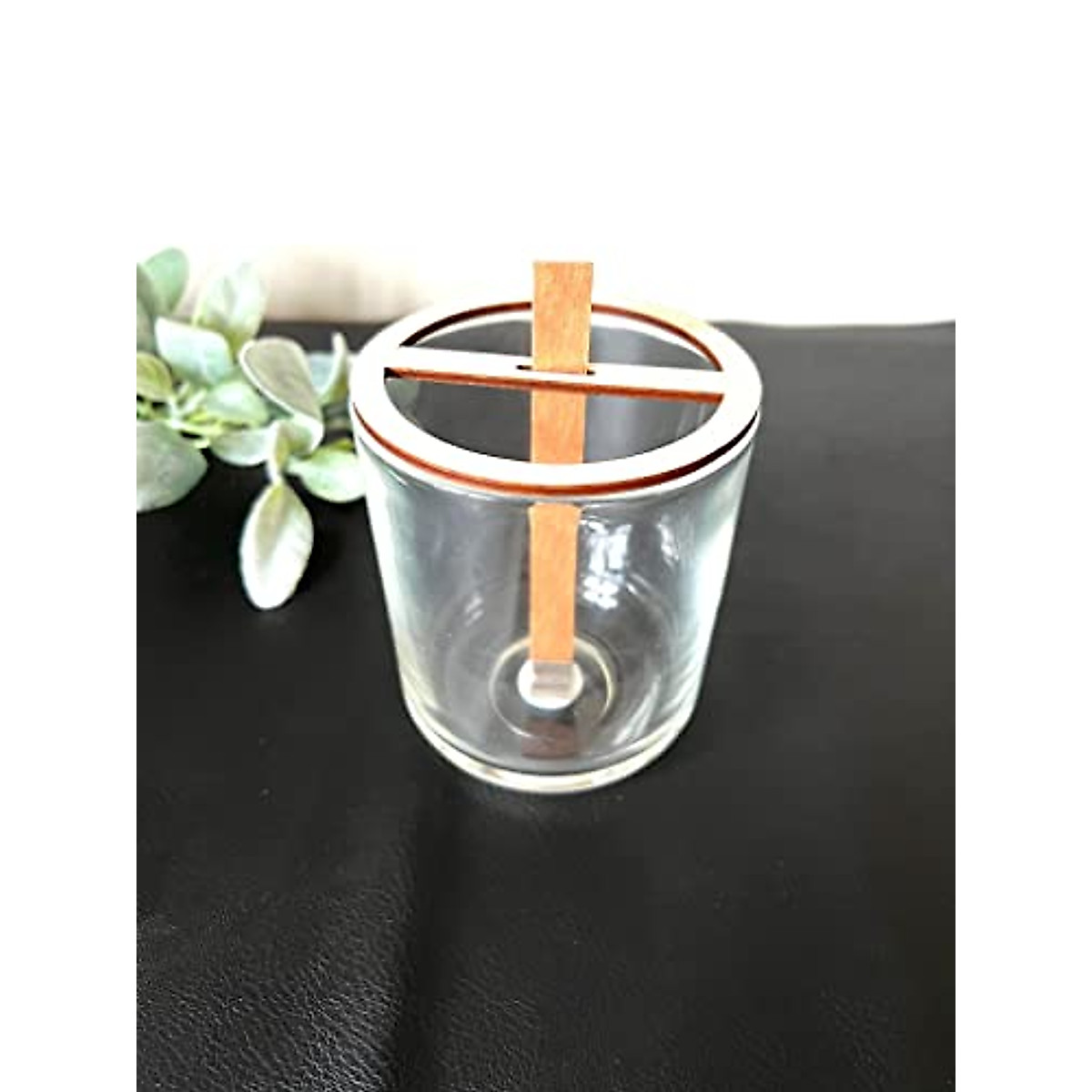 Wooden wick holder, Wick Centering Tool for Single Wooden Wick Candle, 1-Wooden Wick Stabilizer, Wooden Wick Holder, Wick Stabilizer for Candle Making (3.75")