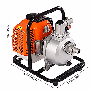 DNYSYSJ 43CC Gasoline Engine Water Pump, 2 Stroke 1.7HP 1 Inch Gas-Powered Water Transfer Pump High Pressure Pump for Irrigation Pool Lawn Garden, EPA Certified