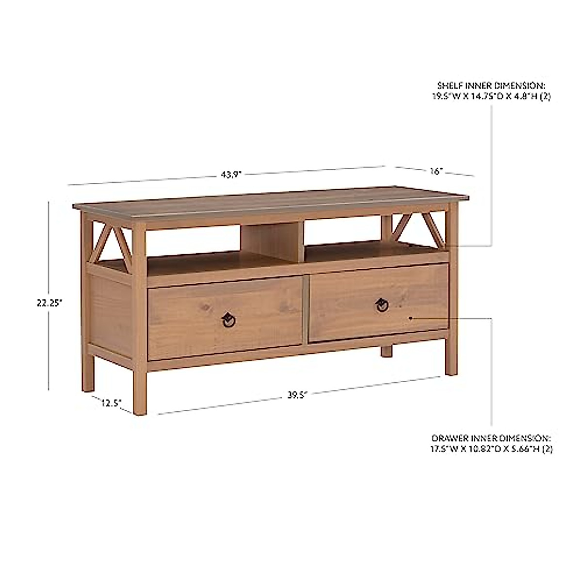Linon Titian Driftwood TV Stand