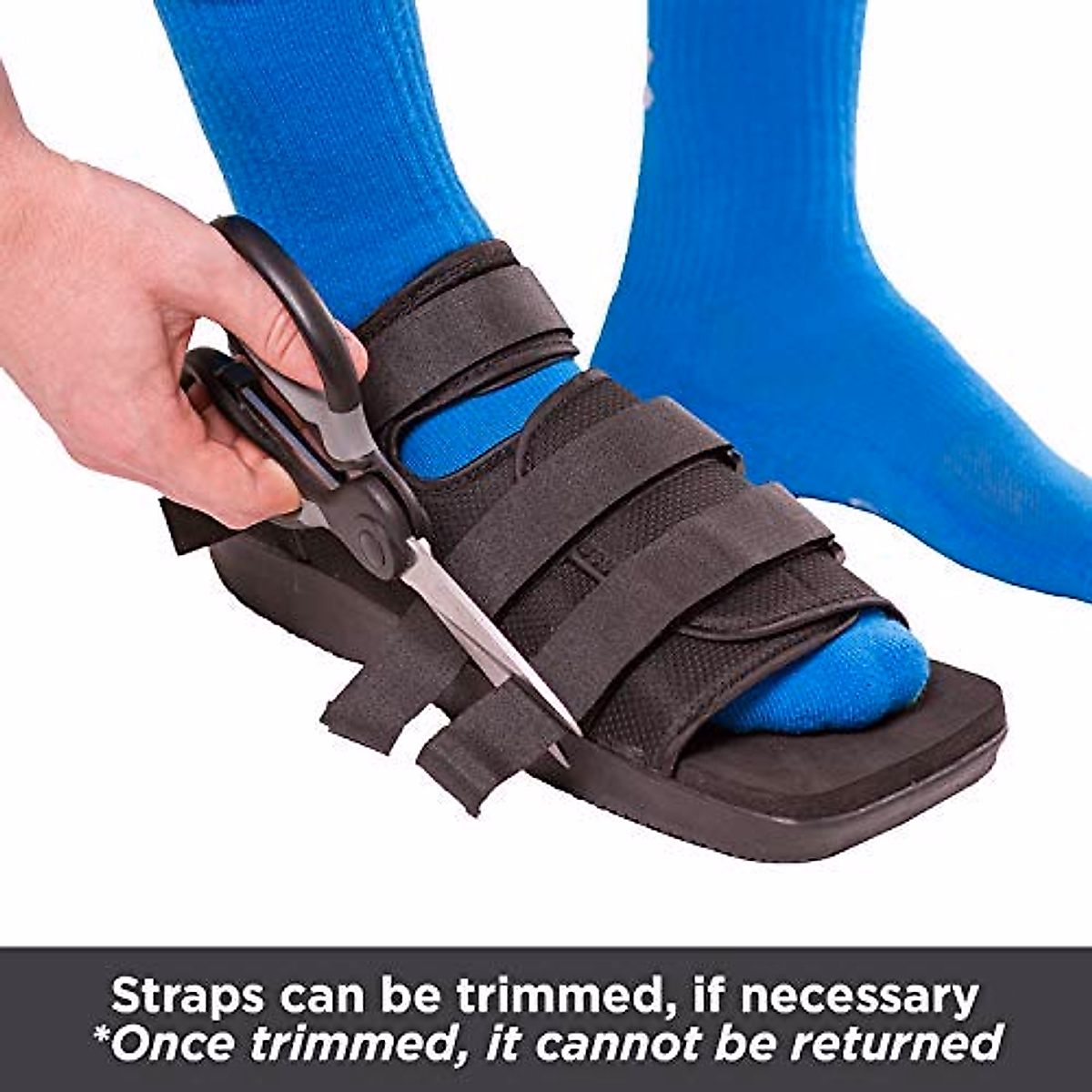BraceAbility Post-op Shoe for Broken Foot or Toe | Medical / Surgical Walking Shoe Cast Boot, Stress Fracture Brace & Orthopedic Sandal with Hard Sole (LARGE - FEMALE)
