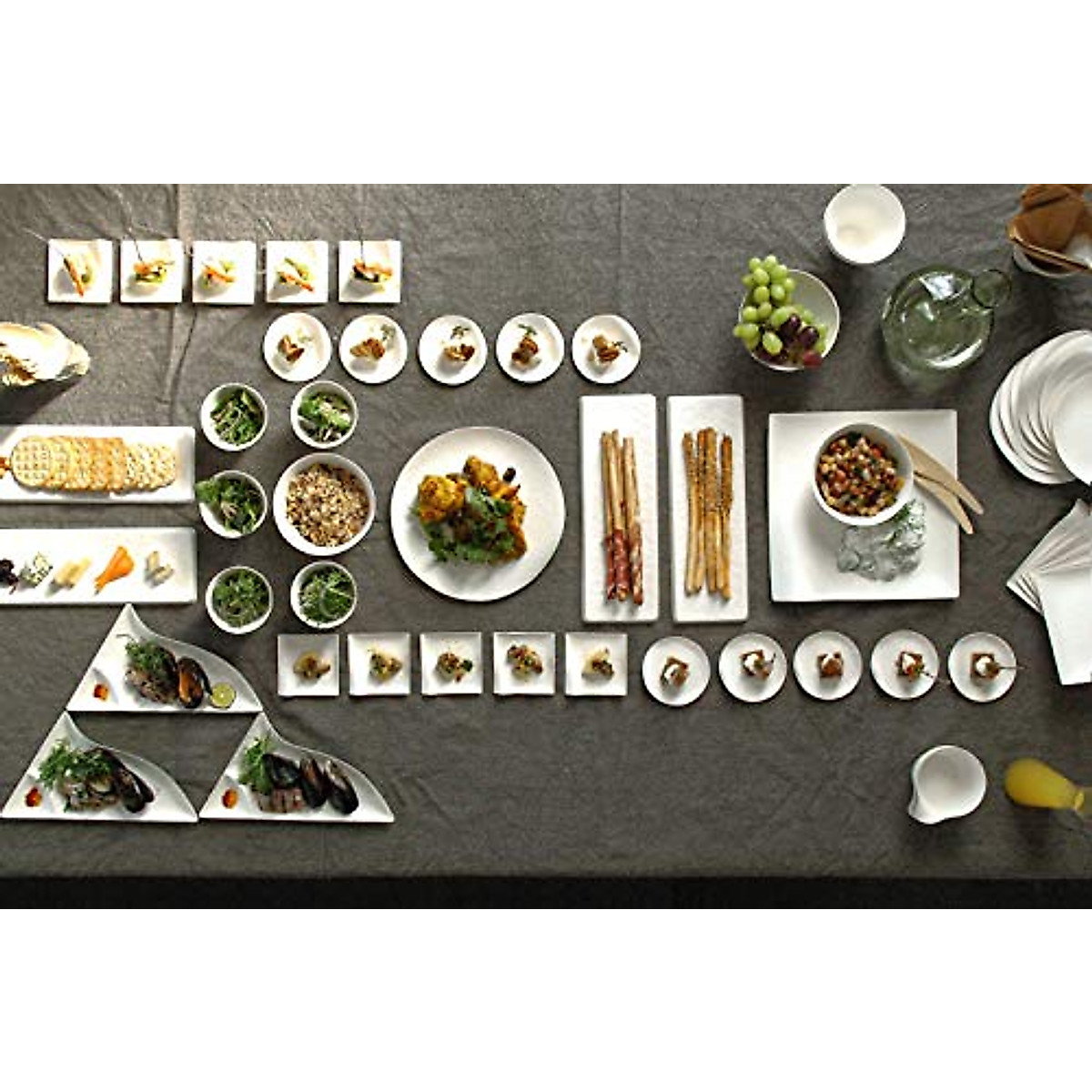 WASARA DM-013R Medium Plate, White, 10.3 inches (26.1 cm), 6 Pieces