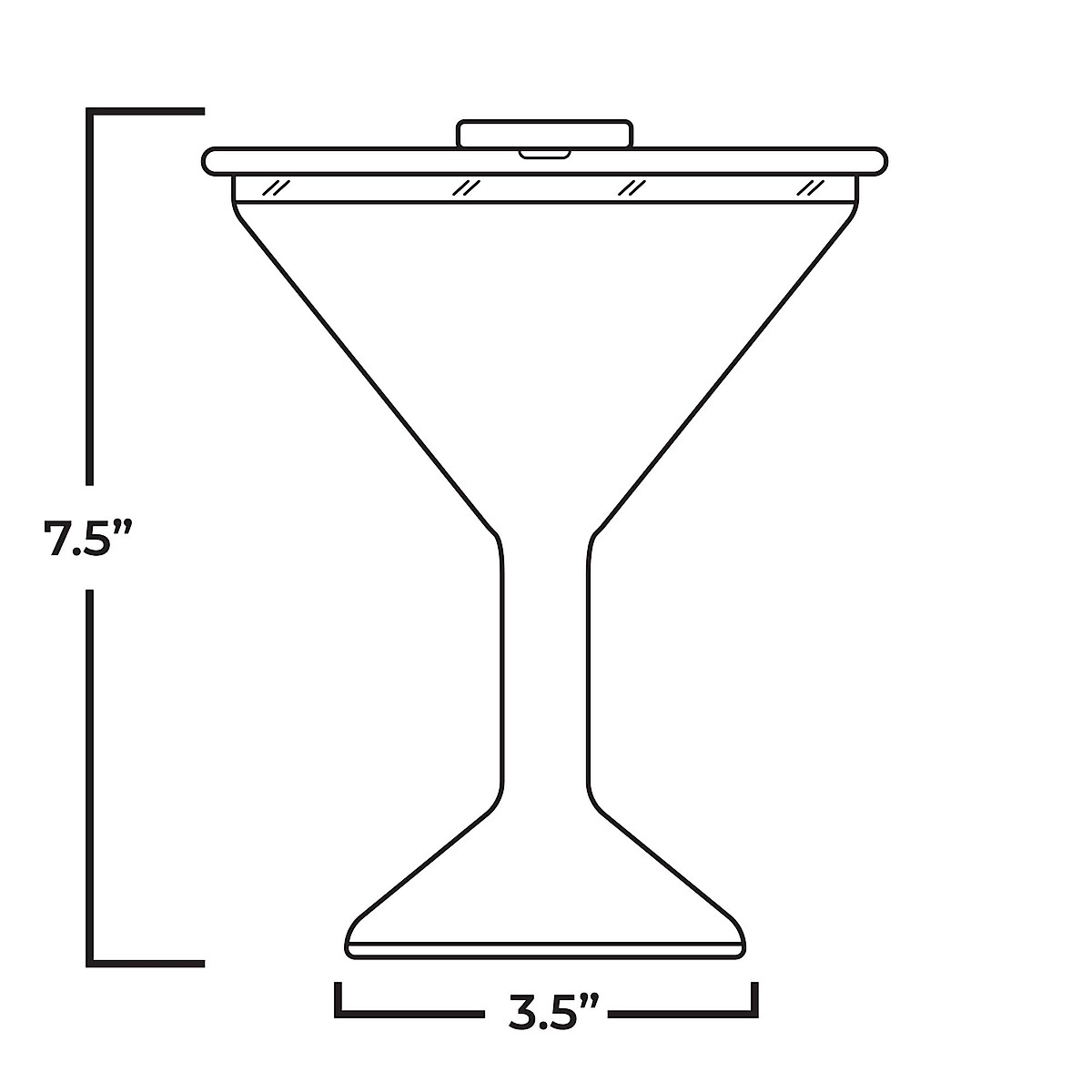 ORCA Tini 13oz Stainless Steel Martini Glass | Temperature Insulated Tumbler for Every Outdoor, Picnic, Poolside, Beach & Patio Party — Pearl