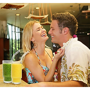 ALINK Ribbed Glassware Drinking Glasses with Straws Set of 8, Vintage Fluted Glassware Iced Coffee Cups, Ridged Glass Tumbler for Coocktail, Whiskey, Beer, Water- 2 Brush