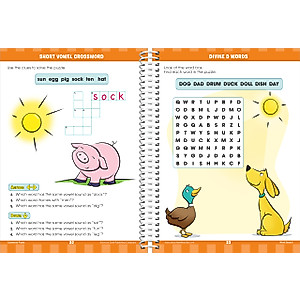 School Zone - Big First Grade Workbook - 320 Spiral Pages, Ages 6 to 7, 1st Grade, Reading, Parts of Speech, Basic Math, Word Problems, Time, Money, Fractions, and More (Big Spiral Bound Workbooks)