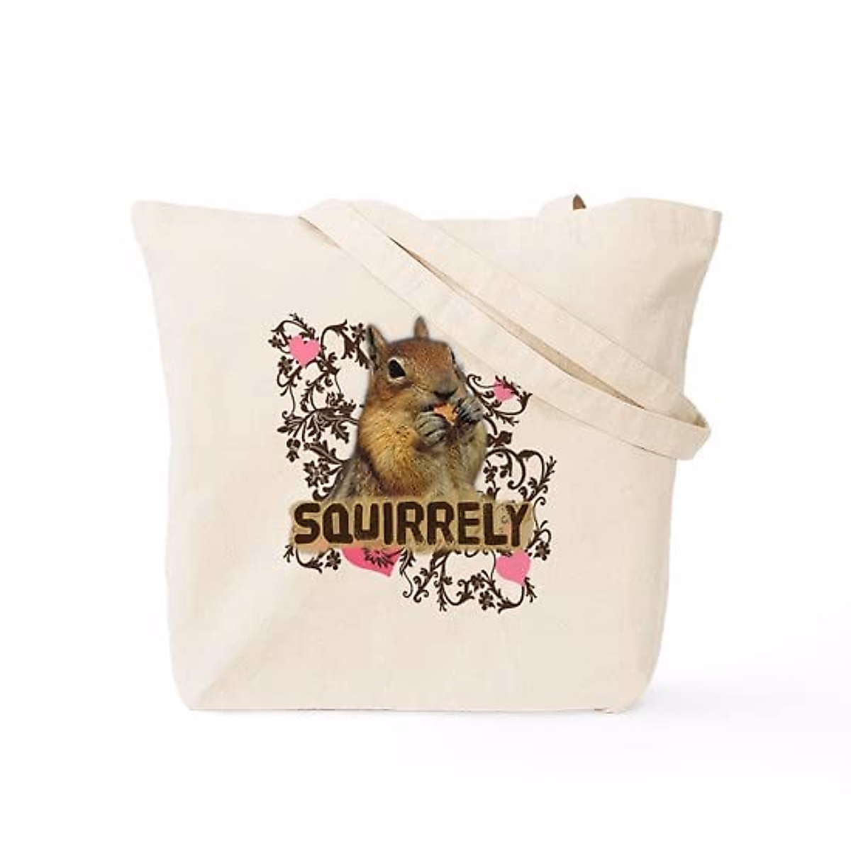 CafePress Squirrely Squirrel Lover Tote-Bag Natural Canvas Tote-Bag,Shopping-Bag