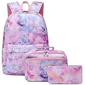 JIANYA School Backpack for Teen Girls School Bags Lightweight Kids Girls School Book Bags Backpacks Sets