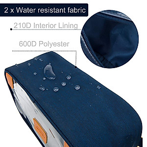 Lermende Toiletry Bag for Men and Women, Mens Toiletry Bag for Traveling.Clear Shaving Dopp Kit for Men Travel Toiletry Bag Unisex Bathroom Travel Bag for Toiletries(Blue)