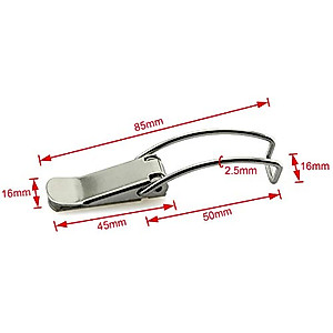 HJ Garden 4pcs 85mm/3.35 inch Spring Loaded Toggle Latch Hasp,304 Stainless Steel Box Cabinet Spring Loaded Locks Hasps