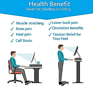 Max Smart Footrest Under Desk - Adjustable Foot Rest - Ergonomic Foot Stool with 4 Tilt Locked Angles, No Rocking, Premium Quality for Home, Office, Standing Desk (Black/Gray)