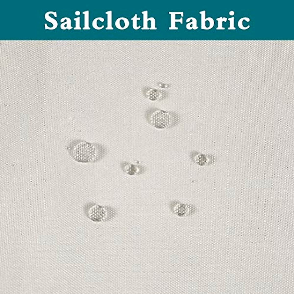 LORDTEX Indoor/Outdoor Curtains - Waterproof Tab Top Patio Curtains Sun Blocking Set of 2 Panels Thermal Insulated Curtain for Porch, Pergola, Cabana, Gazebo, 52 x 84 inch, Vanilla