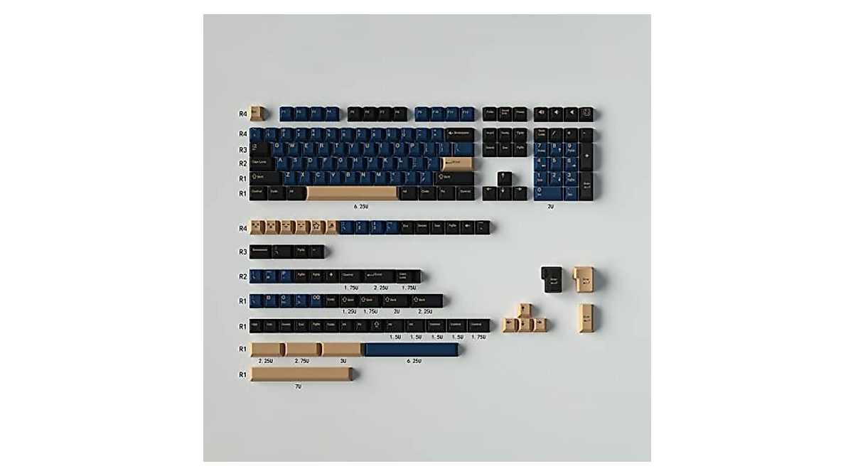 Blue Samurai Keycaps for Mechanical Keyboards