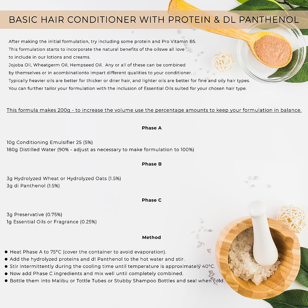 Soapeauty BTMS 25% - 16 oz - Behentrimonium Methosulfate Cetearyl Alcohol 25% Conditioning Emulsifier | Ingredient for Hair Care, Skin Care, Leave-in Treatment Products | 16 oz