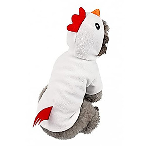 Yoption Dog Cat Chicken Costumes, Pet Halloween Christmas Thanksgiving Cosplay Dress Hoodie Funny Outfits Clothes for Puppy Dogs (XL)