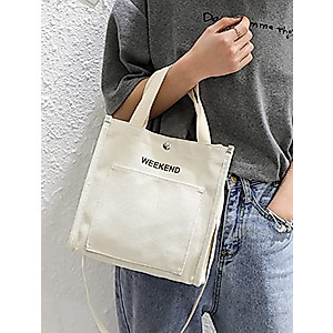 Womens Canvas Tote Bag Hobo Handbag Casual Shoulder Crossbady Purse Satchel Shopping Bag