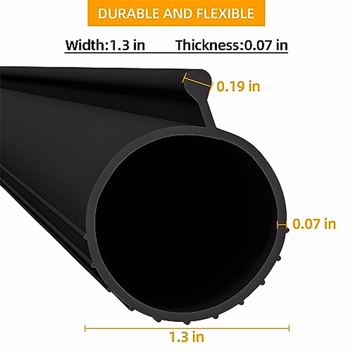 Duzzy Garage Door Bottom Seals, 10 Feet P-Bulb Weatherproofing Garage Door Seals Bottom Rubber for Single-Track Replacement Overhead Doors
