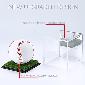GMAXT Baseball Display Case,New Upgrade Acrylic Baseball Case,UV Protected Baseball Holder Display for Baseball, Tennis Ball, Golf Ball, Billiard Ball,Memorabilia Display Cases