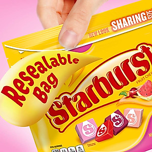 STARBURST FaveReds Fruit Chews Summer Candy, Sharing Size, 15.6 oz Resealable Bag
