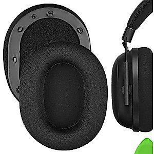 Geekria Comfort Mesh Fabric Replacement Ear Pads for Razer BlackShark V2, BlackShark V2 Pro Headphones Ear Cushions, Headset Earpads, Ear Cups Cover Repair Parts (Black)